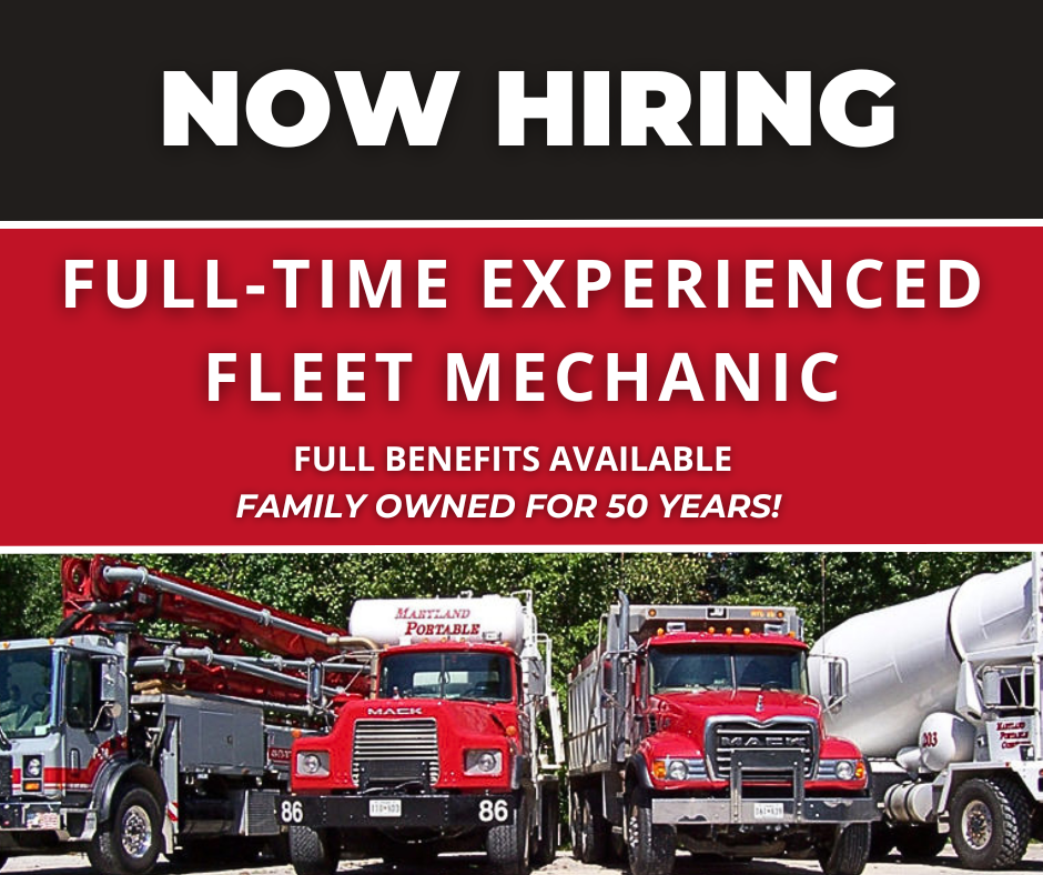 Now Hiring Full-Time Dispatching Position - Maryland Portable Concrete