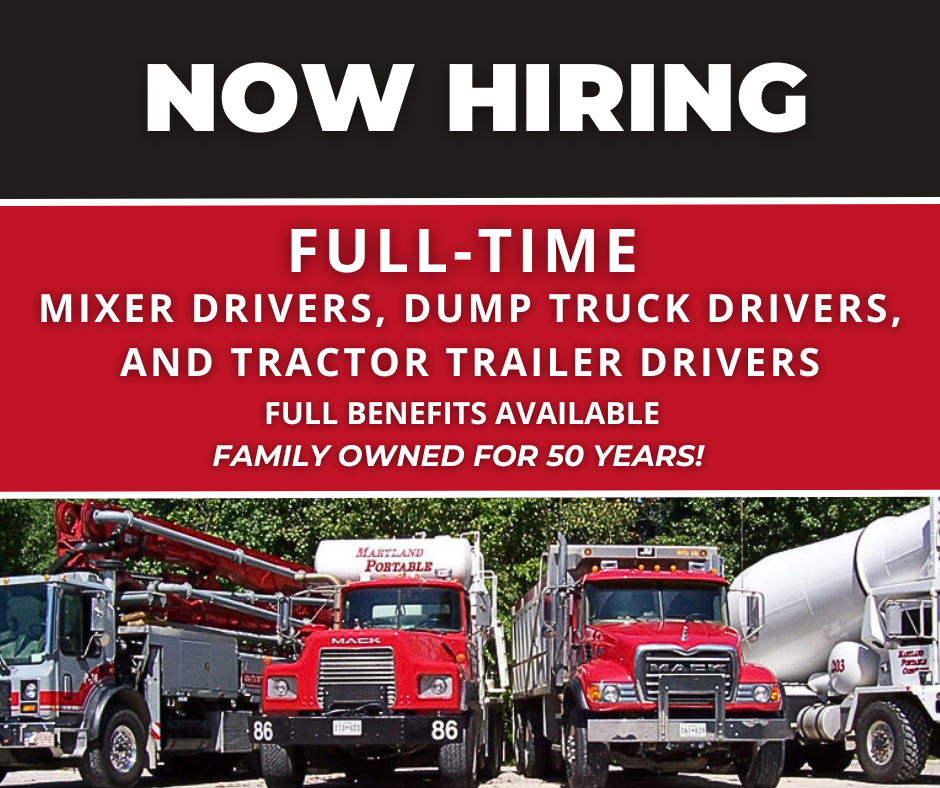 Now Hiring Full-Time Dispatching Position - Maryland Portable Concrete